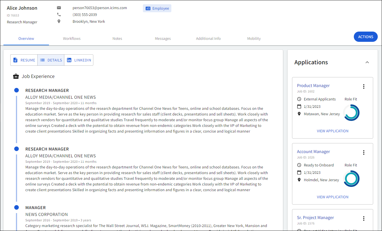 New iCIMS: Navigating the Dynamic Global Profile